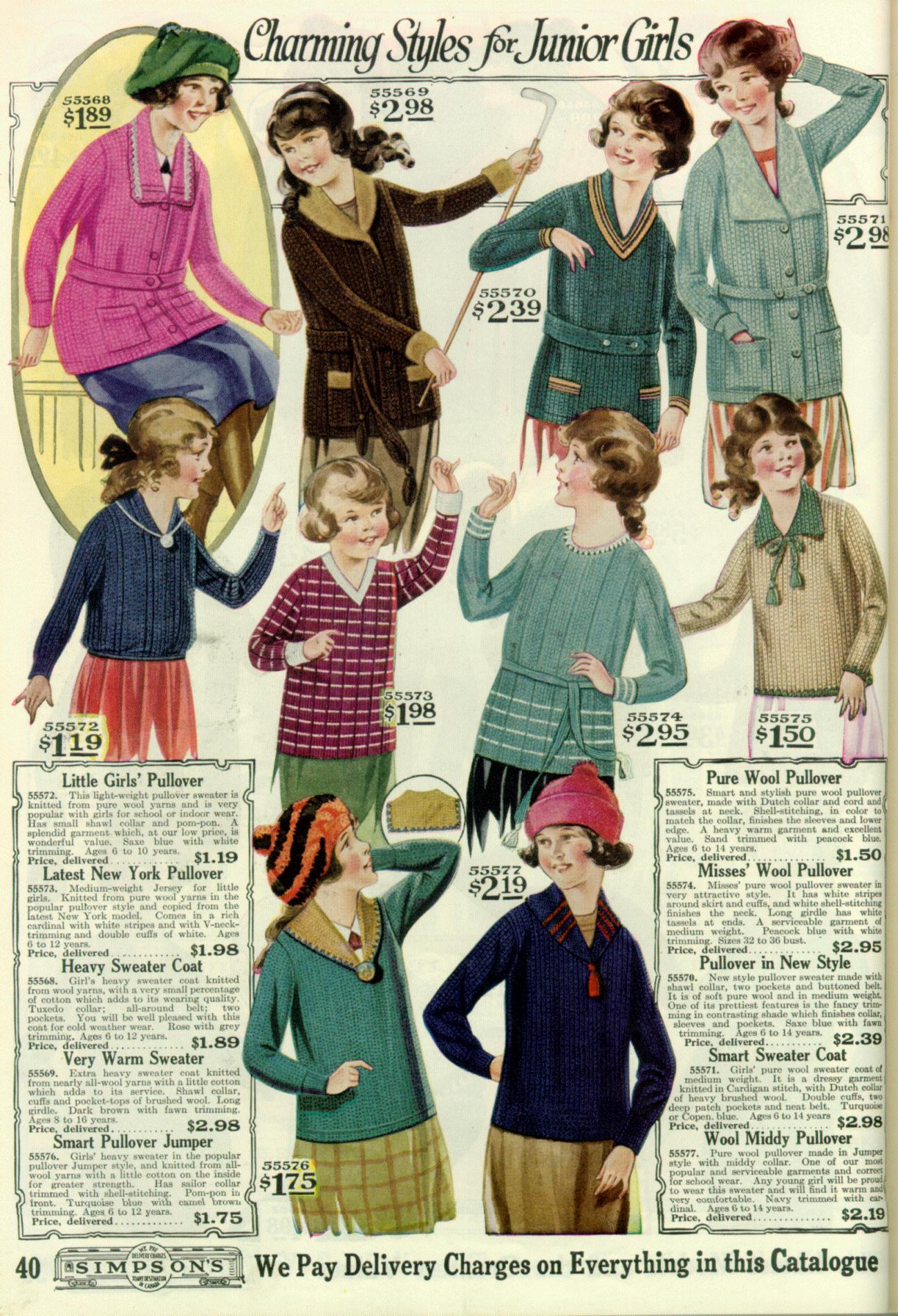 Eric Praetzel - 1922 Fall/Winter Simpson Catalog Pictures